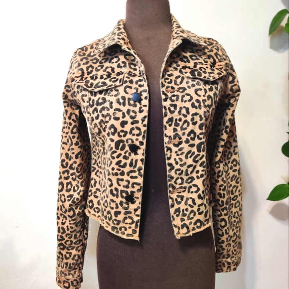 DL1961 | Jackets & Coats | Dl961 Leopard Print Denim Jacket L | Poshmark